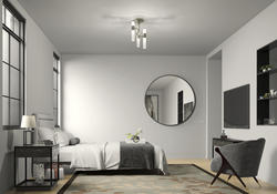 Good Earth Lighting Noella Brushed Nickel Integrated LED Flush Mount ...