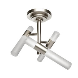 Good Earth Lighting Noella Brushed Nickel Integrated LED Flush Mount ...