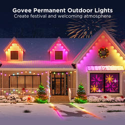 Govee 100' Smart Color Changing White Permanent LED Outdoor String ...