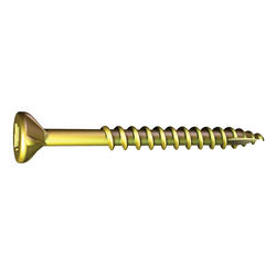 GRABBER® #8 x 1-1/2" LOX Drive Yellow Zinc Flat Head Wood Screw - 5,000 ...