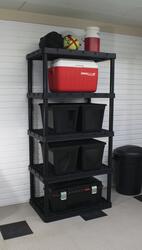 MaxIt™ Knect-A-Shelf™ 36"W x 74"H x 24"D 5-Tier Plastic Shelving Unit ...