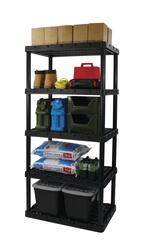 MaxIt™ Knect-A-Shelf™ 36"W x 74"H x 24"D 5-Tier Plastic Shelving Unit ...