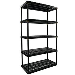 Performax™ 48"W x 83-3/4"H x 24"D Heavy-Duty 5-Tier Adjustable Plastic ...