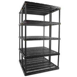 Performax™ 48"W x 83-3/4"H x 24"D Heavy-Duty 5-Tier Adjustable Plastic ...