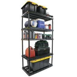 Performax™ 48"W x 83-3/4"H x 24"D Heavy-Duty 5-Tier Adjustable Plastic ...