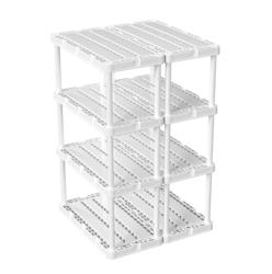MaxIt™ Knect-A-Shelf™ 24"W x 48"H x 12"D 4-Tier White Plastic Shelving ...