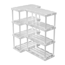 MaxIt™ Knect-A-Shelf™ 24"W x 48"H x 12"D 4-Tier White Plastic Shelving ...