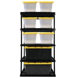 Performax™ 48"W x 83-3/4"H x 24"D Heavy-Duty 5-Tier Adjustable Plastic ...