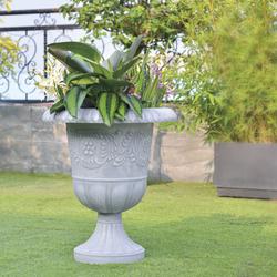 Greenship 21-1/2" Gray Plastic Floral Urn Planter at Menards®