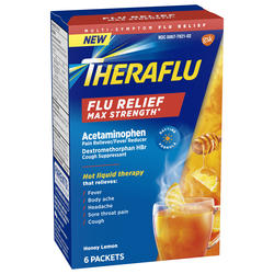 Theraflu Daytime Honey Lemon Flu Relief Max Strength Powder - 6 count ...