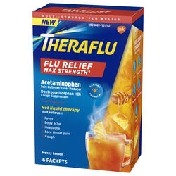 Theraflu Daytime Honey Lemon Flu Relief Max Strength Powder - 6 count ...
