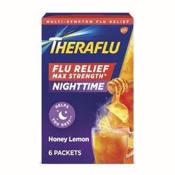 Theraflu Nighttime Honey Lemon Flu Relief Max Strength Powder - 6 count ...