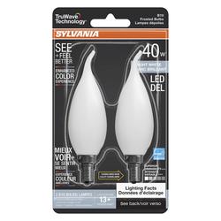 Sylvania® TruWave™ 40 Watt Equivalent Frosted Dimmable B10 E12 Bright ...