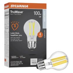Sylvania® TruWave™ 100 Watt Equivalent Clear Dimmable A19 E26 Bright ...