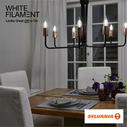 Sylvania® White Filament 75 Watt Equivalent Clear Dimmable B10 E12 ...