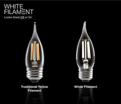 Sylvania® White Filament 25 Watt Equivalent Clear Dimmable B10 E12 Soft ...