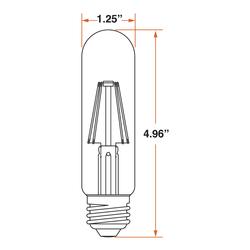 Sylvania® White Filament 60 Watt Equivalent Clear Dimmable T10 E26 ...