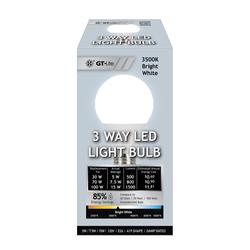 GT-Lite® 30/70/100 Watt Equivalent Frosted A19 E26 Bright White LED ...