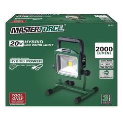 Masterforce® 20-Volt Cordless 2000 Lumen LED Portable Work Light - Tool ...