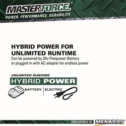 Masterforce® 20-Volt Cordless 2000 Lumen LED Portable Work Light - Tool ...