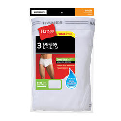 Hanes® Men's 3-Pack White Brief - X-Large at Menards®