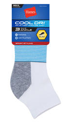Hanes® Men's Cool Dri Ankle White 6-12 Socks - 3 Pairs at Menards®