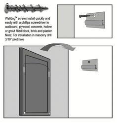 Hangman Products® 40lb. 1-1/2" Aluminum Walldog Wire Safety Hanger with ...