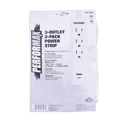 Performax™ 6' 14/3 Medium Duty 3-Outlet USB Power Strip - 2 Pack at ...