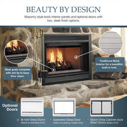 Majestic Sovereign 42" Heat Circulating Wood Burning Fireplace at Menards®
