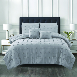 DreamCraft™ Tufted Gray 9Pc Bed In A Bag - California King at Menards®