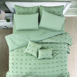 DreamCraft™ Tufted Sage 9Pc Bed In A Bag - California King at Menards®
