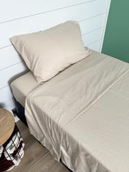Hotel & Home Beige Microfiber Sheet Set - Twin at Menards®