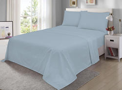Hotel & Home Light Blue Microfiber Sheet Set - Full at Menards®