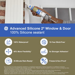 GE Advanced White Window & Door Silicone Sealant - 10.1 oz. at Menards®