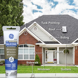 GE Advanced White Window & Door Silicone Sealant - 2.8 oz. at Menards®