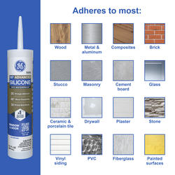GE Advanced White Window & Door Silicone Sealant - 10.1 oz. at Menards®