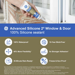 GE Advanced White Window & Door Silicone Sealant - 2.8 oz. at Menards®