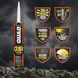 OSI® QUAD® Wicker Rocker Color 455 Window, Door & Siding Sealant- 10 oz ...