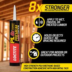 Loctite® PL Premium® Fast Grab 8X Construction Adhesive - 10 oz. at ...