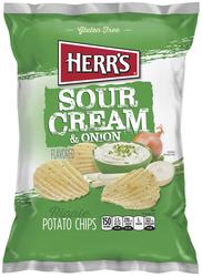 Herr's® Sour Cream & Onion Flavored Ripple Potato Chips - 7 oz at Menards®