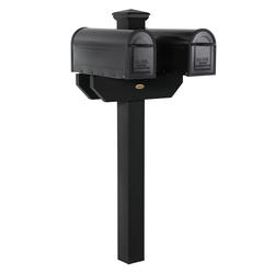 Highwood® All-Weather Dual Mailbox Post in Black at Menards®