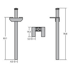 Highwood® All-Weather Dual Mailbox Post in Weathered Acron at Menards®