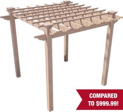 6'6" x 6'6" Lakewood Woodgrain Pergola Kit at Menards®