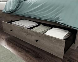 Sauder Queen Storage Platform Bed - Mystic Oak at Menards®