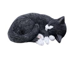 10-1/2" Resin Sleeping Tuxedo Cat Garden Statue at Menards®
