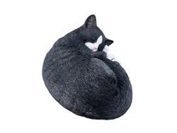 10-1/2" Resin Sleeping Tuxedo Cat Garden Statue at Menards®