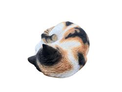 10-1/2" Resin Sleeping Calico Cat Garden Statue at Menards®