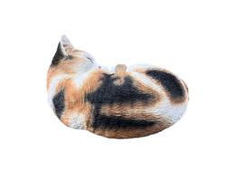 10-1/2" Resin Sleeping Calico Cat Garden Statue at Menards®