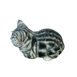 7-1/2" Resin Small Sleeping Tabby Cat Garden Statue at Menards®