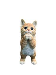 9" Resin Standing Orange Cat Garden Statue at Menards®